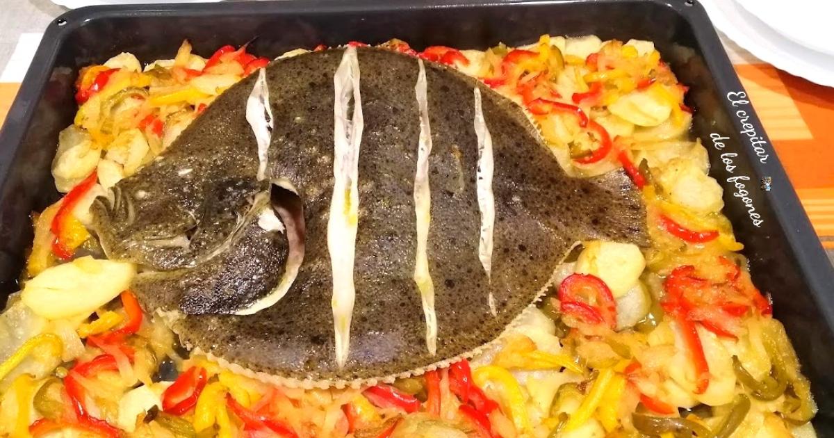 Rodaballo asado con pimientos y patatas panadera | Recomendaciones ...